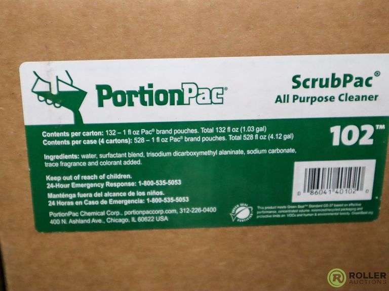Pallet of (14) Boxes of (132_ Portion Pac Scrub Pacs All Purpose ...
