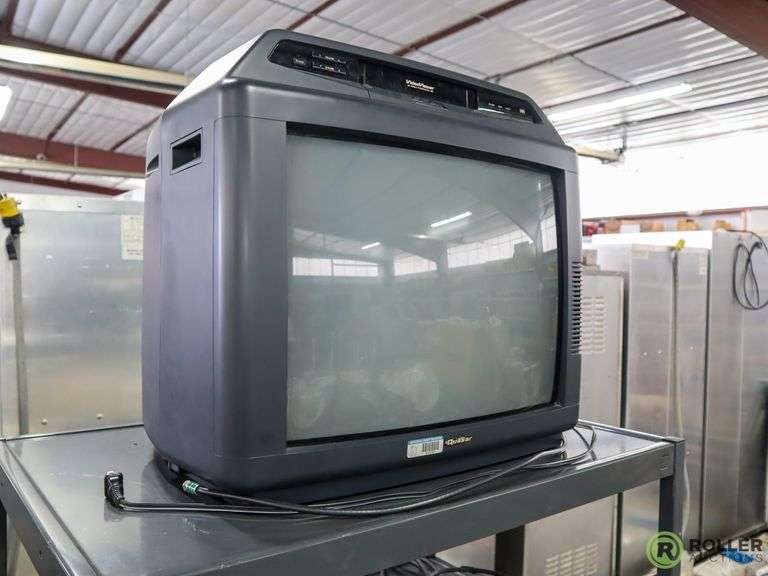 Quasar VCR / TV Combo 20in and AV Cart - Roller Auctions