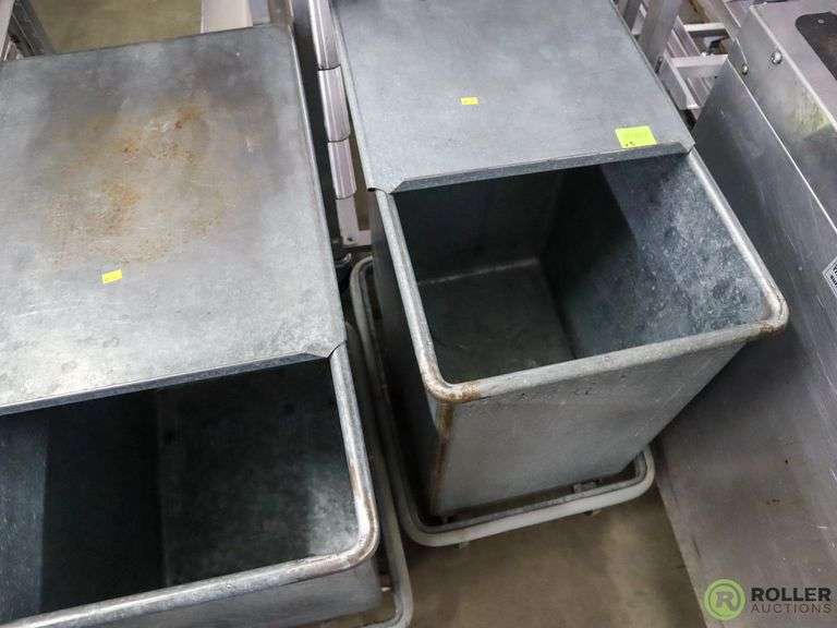 (3) Stainless Steel Ingredient Bins on Casters - Roller Auctions