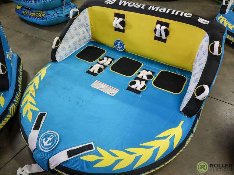 (2) West Marine Captain Chairs Tow Behind Inflatables, Patched - Roller ...