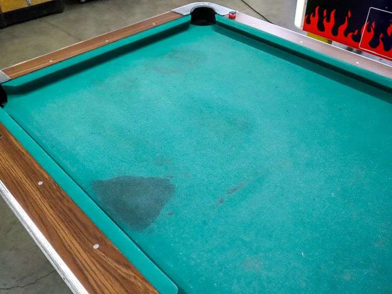 Dynamo 7' Pool Table, Brown Finish (Ball Gate and Coin Mechanism ...