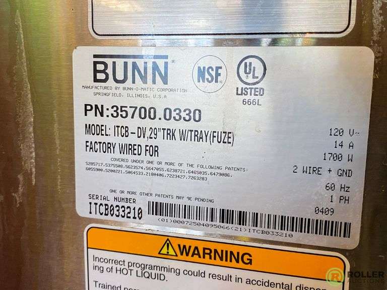 Bunn ITCB-DV 29 Infusion Coffee and Tea Brewer With Flip Tray and (2 ...