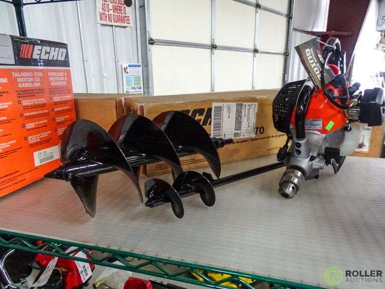 New ECHO EDR-260 Engine Drill, Gas with (2) Auger Bits - Roller Auctions