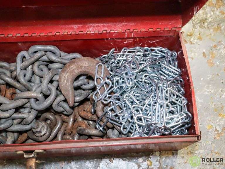 (2) Tow Chains in Toolbox - Roller Auctions