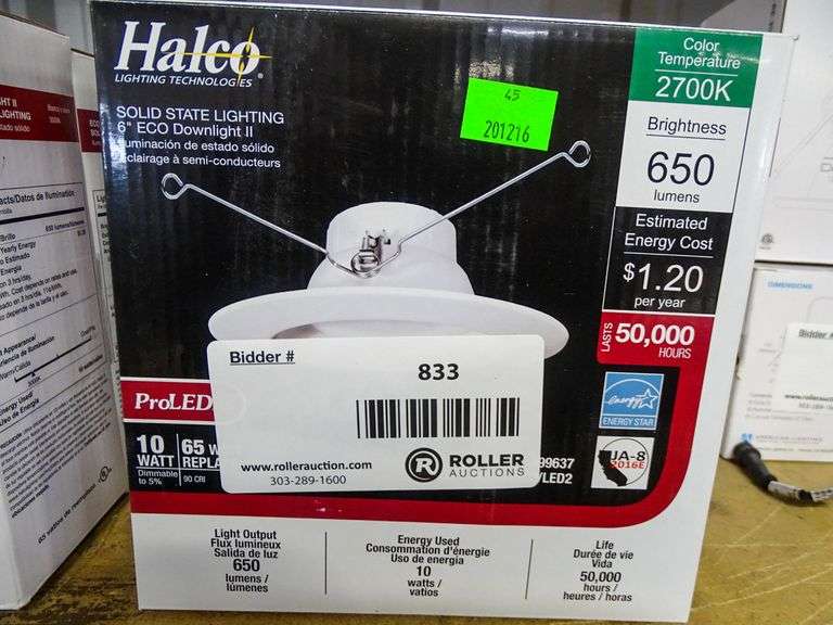(8) Halco 99637 Fixtures - Roller Auction