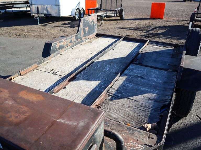 1993 HOMEMADE EQUIPMENT TRAILER, 8' x 6', Pull Out Ramps, Ball Hitch ...