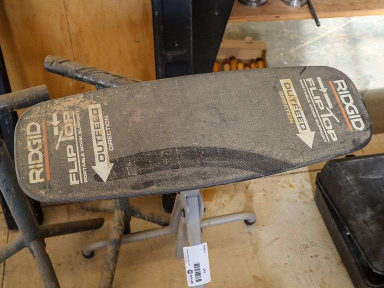 Ridgid Flip Top Work Support, Saw Horse and (2) Stands - Roller Auctions