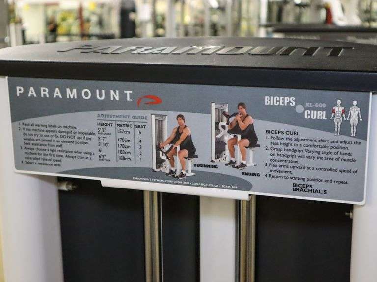 Paramount XL600W Biceps Curl Cable Machine - Roller Auctions
