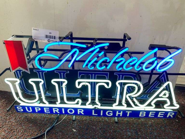 Michelob Ultra Neon Sign, 31in x 16in - Roller Auctions