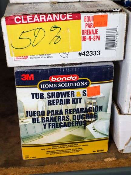 Tray of Klenks Tub & Tile Epoxy with Shower Repair Kits - Roller Auctions