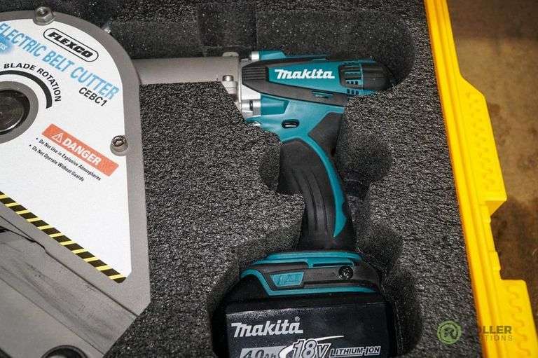 Flexco Electric Belt Cutter with Makita Drill Accessories & Case ...