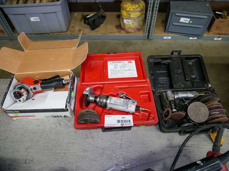 MAC Cut Off Tool, (2) Ingersoll Rand Pneumatic Dual Action Sanders ...