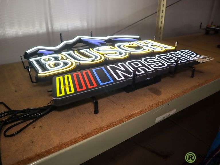 Busch Nascar Lighted Sign - Roller Auctions