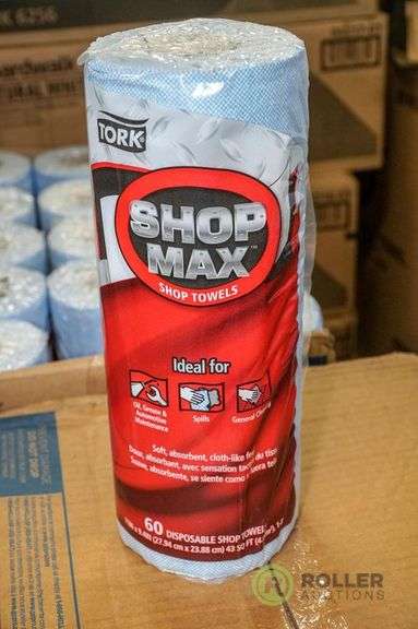 Box of Tork 450360 Shop Max Blue 450 Shop Towels, Box of Brawny ...
