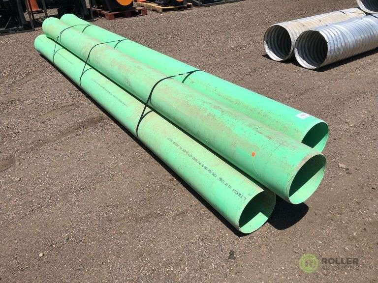 (5) 10in Vinyl Tech Sewer ASTM PVC Pipes, 174in - Roller Auctions