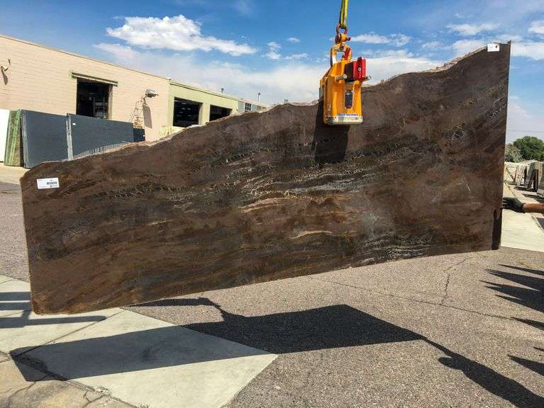 125in x 30in Leathered Bronzite Quartzite Slab, 3cm, 26-SF (Partial ...