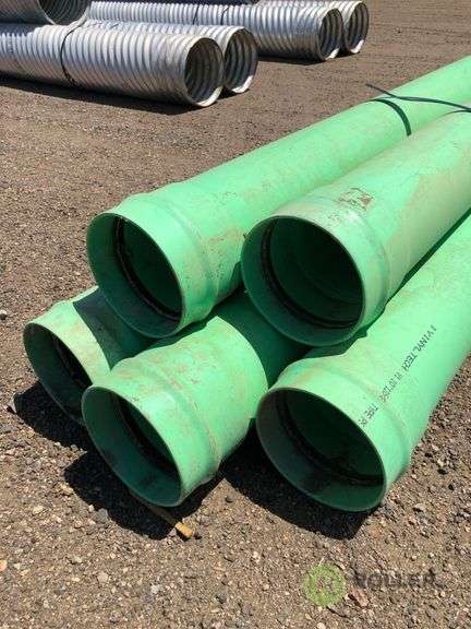 (5) 10in Vinyl Tech Sewer ASTM PVC Pipes, 174in - Roller Auctions