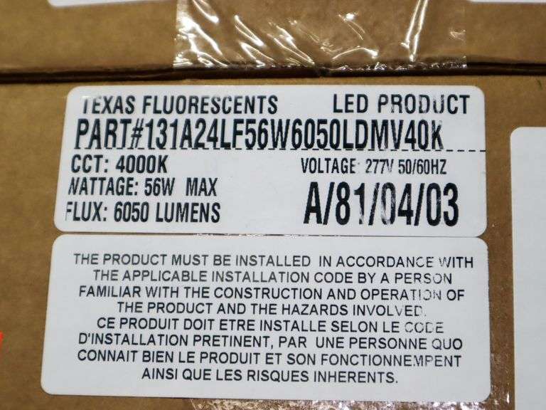 (9) Texas Fluorescent 131A24LF56W6056W605OLDMV40K LED Ceiling Lights ...