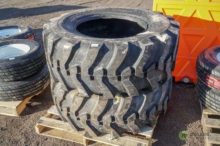 (2) New 17.5L-24 Backhoe Tires - Roller Auctions