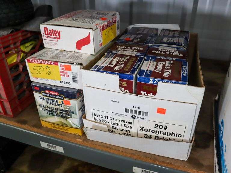 Tray of Klenks Tub & Tile Epoxy with Shower Repair Kits - Roller Auctions