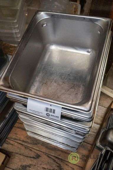 (22) 1/2 Pan Stainless Steel Steam Table Inserts - Roller Auctions