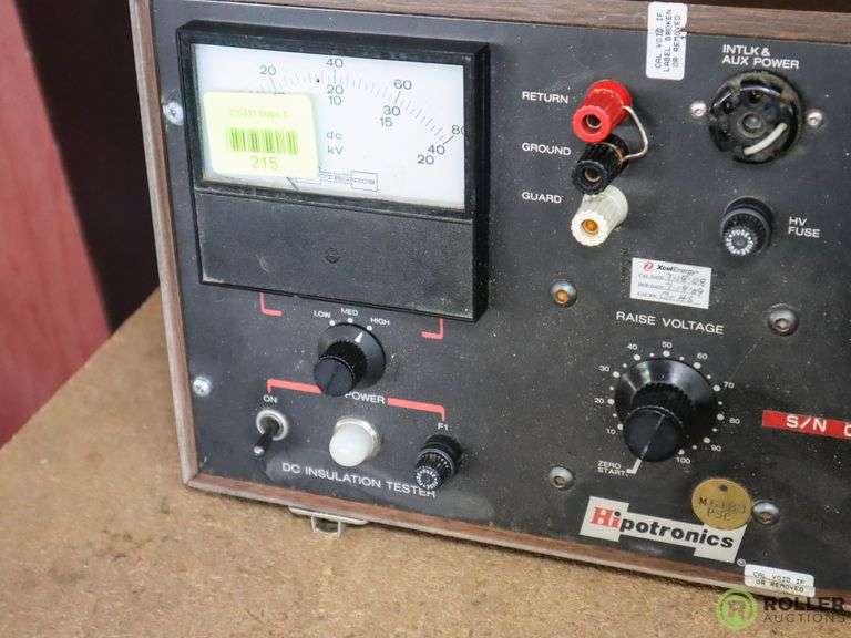 Hipotronics 800PL Series DC Insulation Tester - Roller Auction