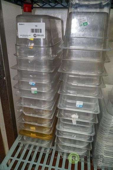 (24) Carlisle 1/3rd Pan Plastic Inserts With Lids - Roller Auctions