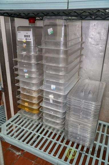 (24) Carlisle 1/3rd Pan Plastic Inserts With Lids - Roller Auctions