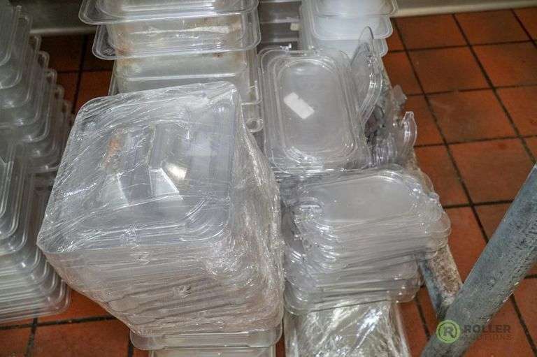 (57) Assorted Cambro and Carlisle 1/6th and 1/9th Pan Plastic Inserts ...