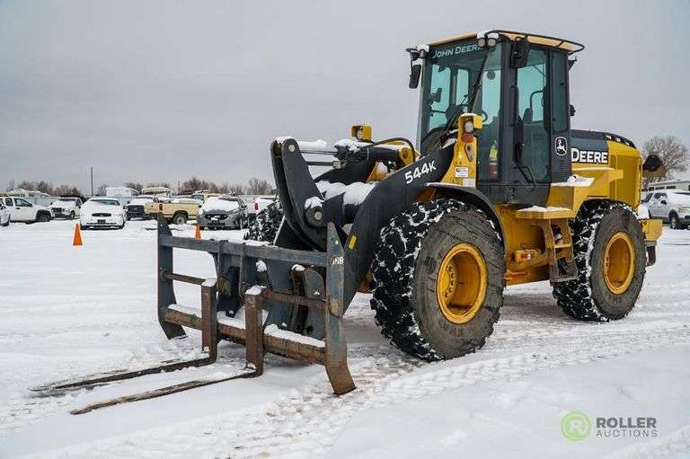 2012 JOHN DEERE 544K Wheel Loader, Cab w/ A/C & Heat, JRB Quick Coupler ...