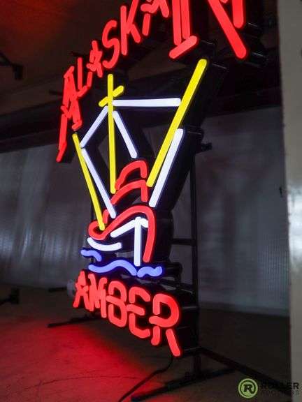 Alaskan Amber Lighted Sign - Roller Auctions