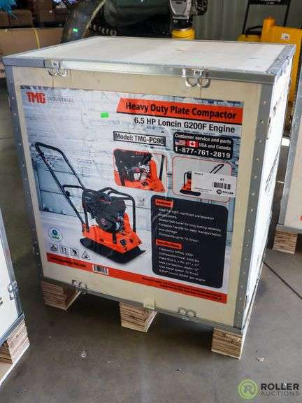 New TMG Industrial PC90 Heavy Duty Plate Compactor, 6.5hP Gas Engine ...