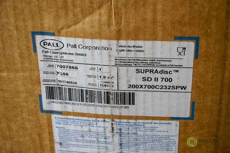 Pall Supradisc SDII 700 Filters - Roller Auctions