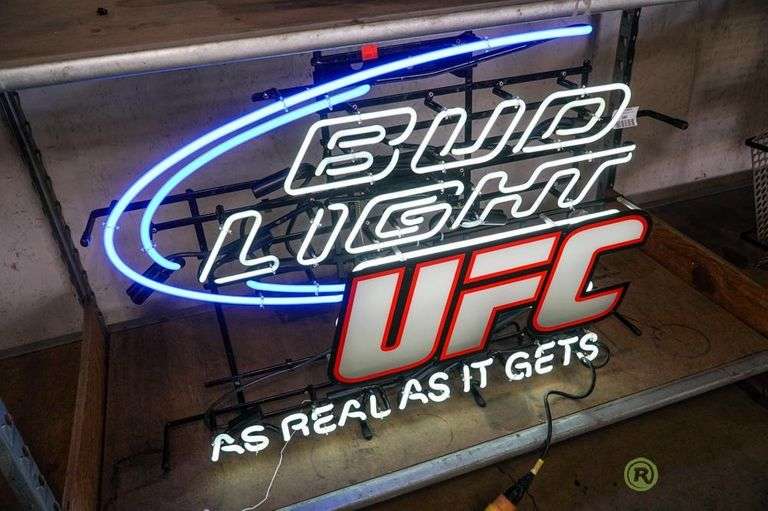 Bud Light UFC Neon Sign, 25in x 32in - Roller Auctions