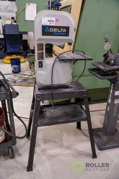 Delta BS100 Shopmaster Benchtop Vertical Bandsaw on Stand - Roller Auctions