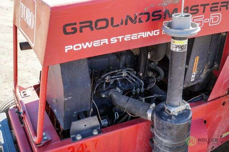 1995 Toro Groundsmaster 325-D Ride-On Mower, 3-Cylinder Diesel Engine ...