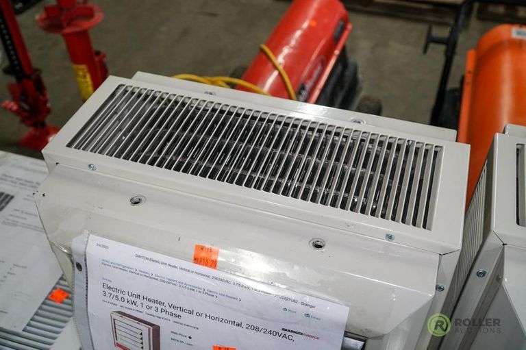 Dayton 2YU62 Electric Heater, 208/240 Vac, 3.7/5.0KW, Single or 3ph ...