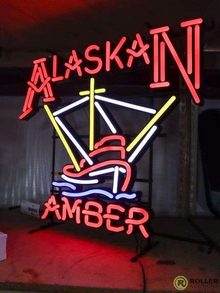 Alaskan Amber Lighted Sign - Roller Auctions