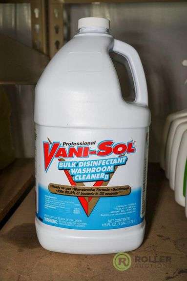 (3) 128 Oz Bottles of Vani-Sol Bulk Disinfectant Washroom Cleaner ...