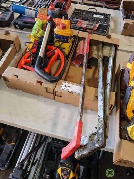 (3) 34" Spray Paint Marking Wands and String Lines - Roller Auctions