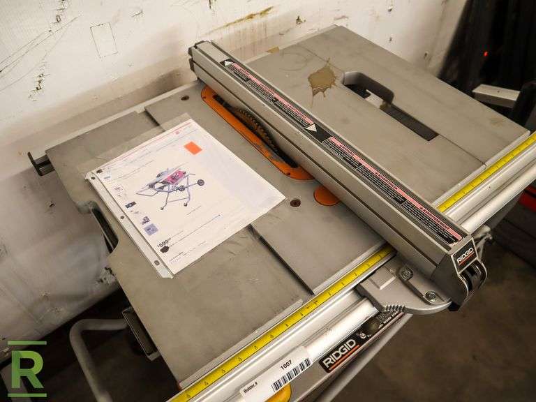 Ridgid TS2400-1 10" Table Saw on Stand - Roller Auctions