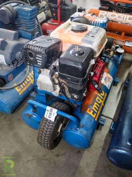 Emglo Twin Tube Air Compressor, Honda Gas - Roller Auctions