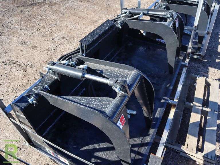 New JCT Hydraulic 72" Grapple Bucket Attachment to Fit Skid Steer ...