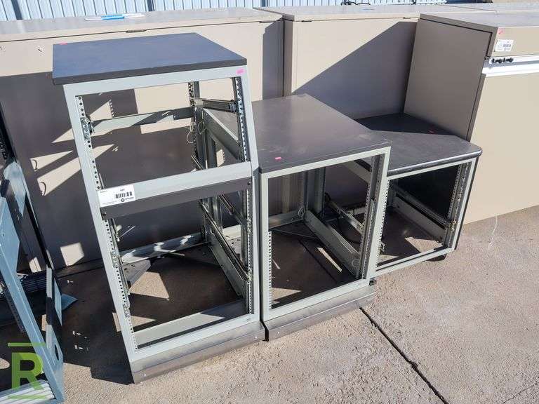 (3) Metal Audio Visual Racks - Roller Auctions