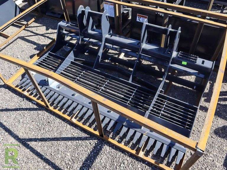 New Wolverine 70" Rock / Rake Attachment to Fit Skid Sterr Loader ...