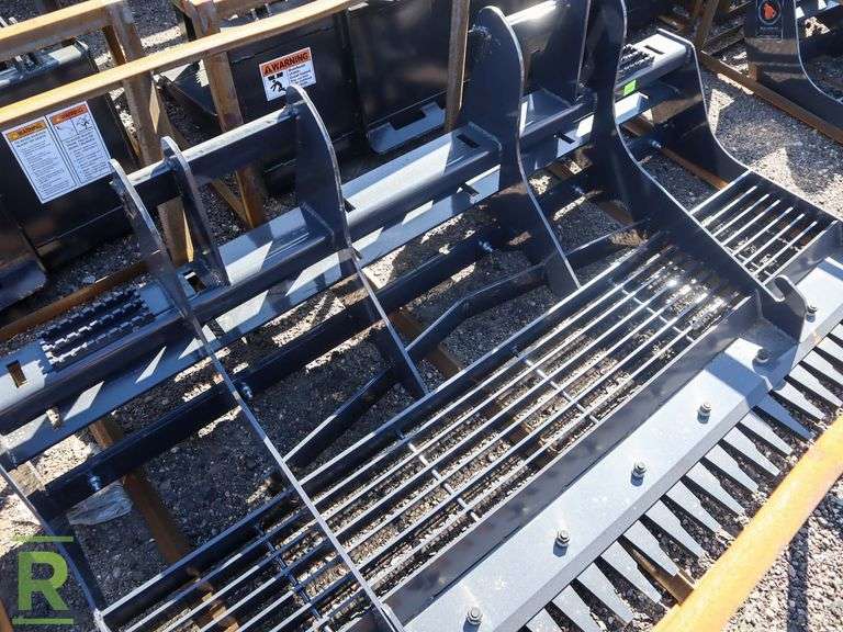 New Wolverine 70" Rock / Rake Attachment to Fit Skid Sterr Loader ...