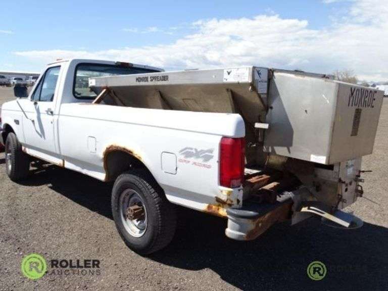 1995 FORD F250 XL 4x4 PICKUP, 5.0L V8, Automatic, Plow, V-Box Sander ...