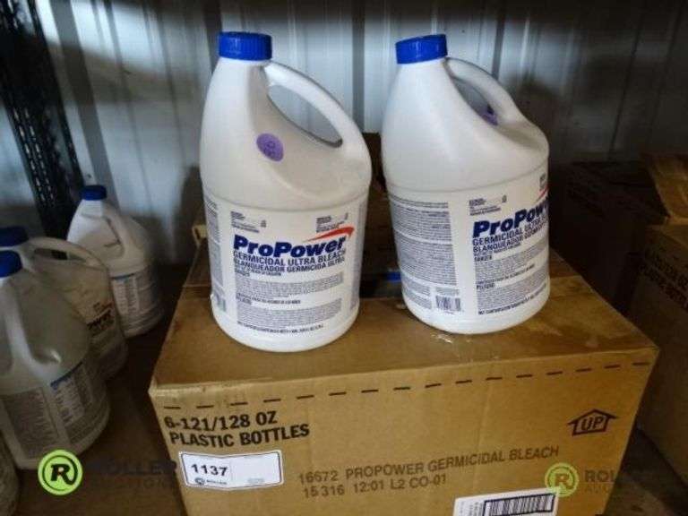 (12) Gallons of Pro Power Germicidal Ultra Bleach - Roller Auctions