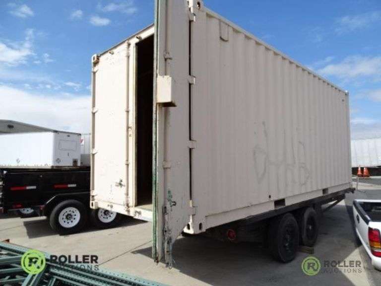 1975 HK T/A Equipment Trailer, 18ft, w/ 8ft x 8ft x 20ft Conex ...