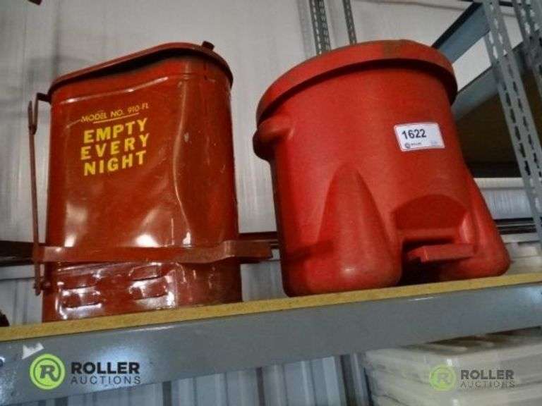 (2) Portable Shop Rag Bins - Roller Auctions
